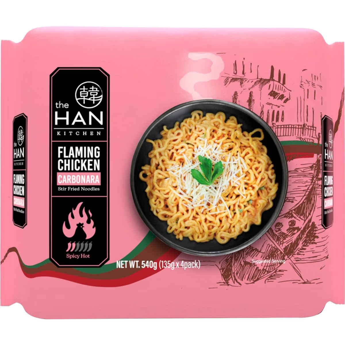 The Han Kitchen Flaming Chicken Carbonara · Ariel's Food Blog